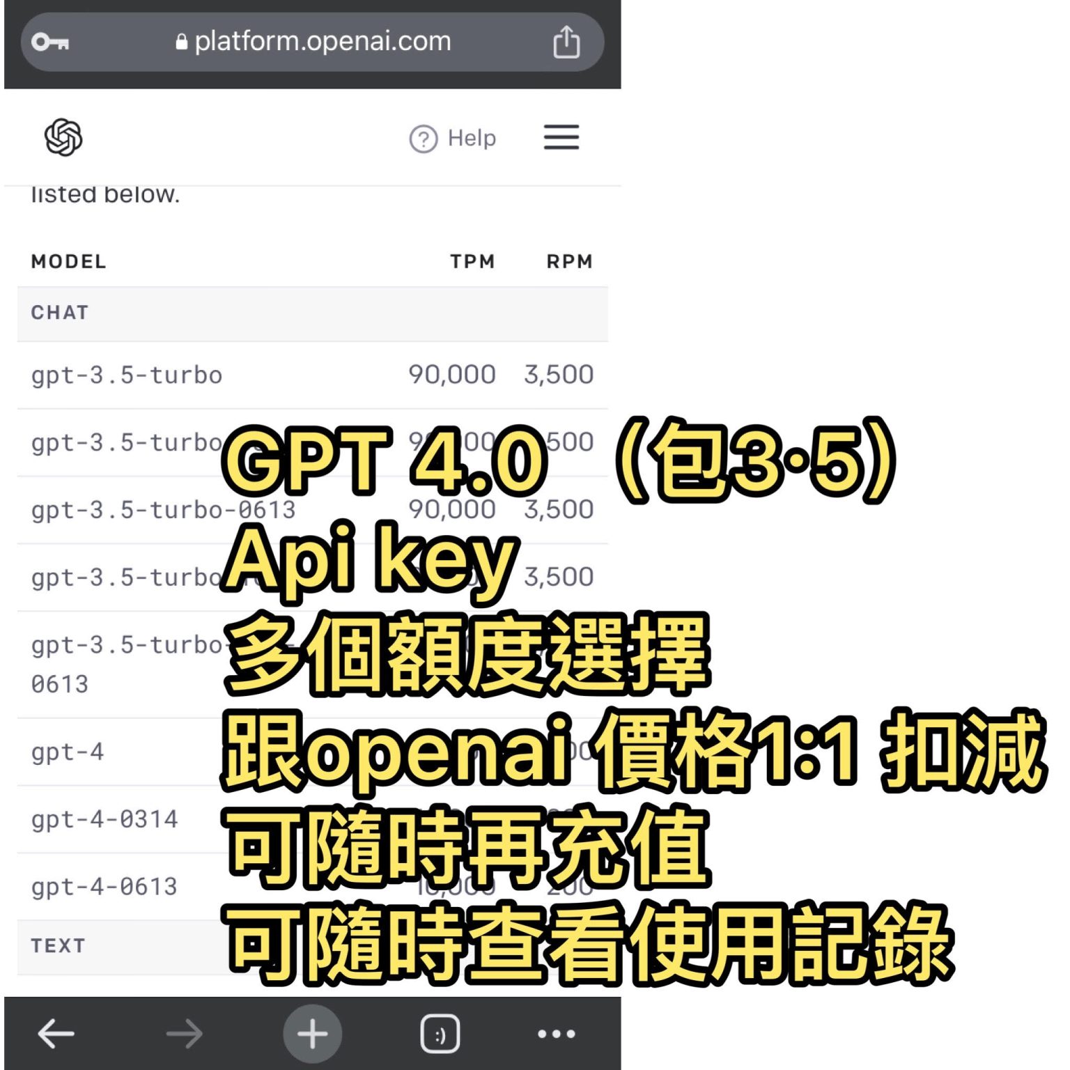 OPENAI GPT 4.1 o4mini o3mini o1 API KEY! 即買即用! 超特惠! 不用改BASE URL! - ss future